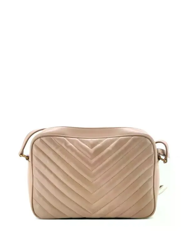 Saint Laurent Lou Camera Bag Matelassé Chevron Leather Small Crossbody Bag - Neutrals