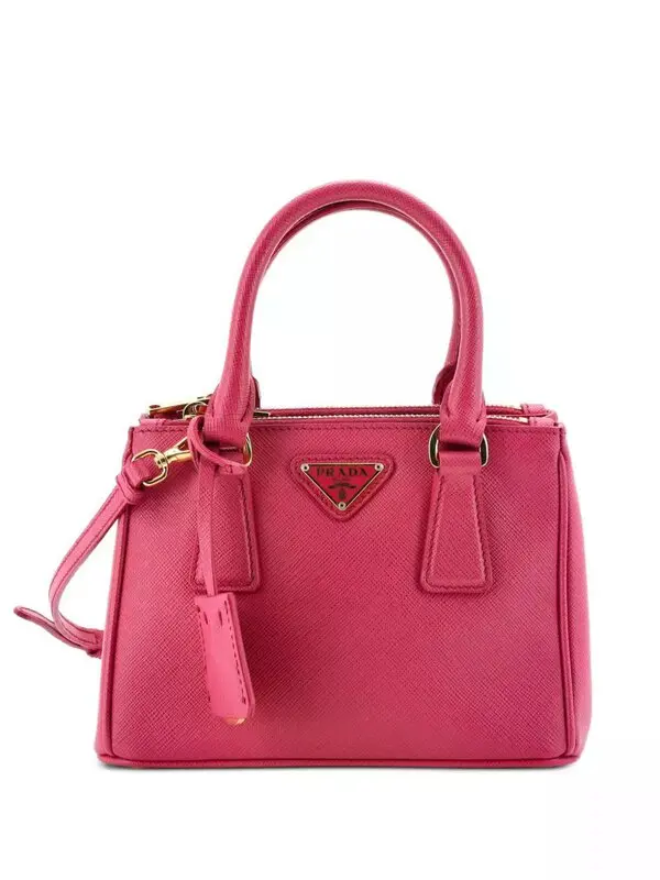 Prada Galleria Double Zip Saffiano Leather Mini Crossbody Bag