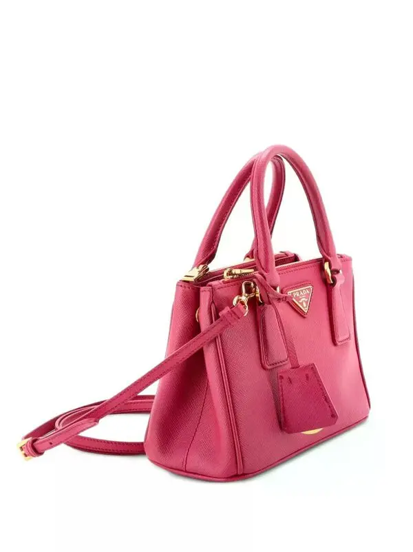 Prada Galleria Double Zip Saffiano Leather Mini Crossbody Bag