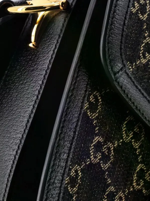 Gucci Horsebit 1955 Gg Denim Small Shoulder Bag
