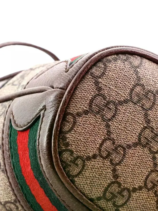 Gucci Ophidia Gg Coated Canvas Mini Bucket Bag - Brown