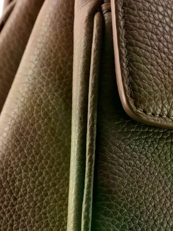 Celine 16 Top Handle Bag Grained Calfskin Medium Shoulder Bag - Brown