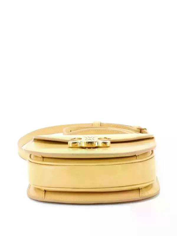 Celine Triomphe Besace Clea Leather Mini Satchel - Yellow