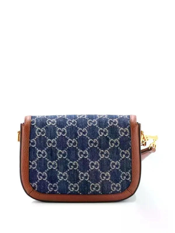 Gucci Horsebit 1955 Gg Denim Mini Shoulder Bag