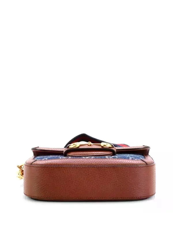 Gucci Horsebit 1955 Gg Denim Mini Shoulder Bag