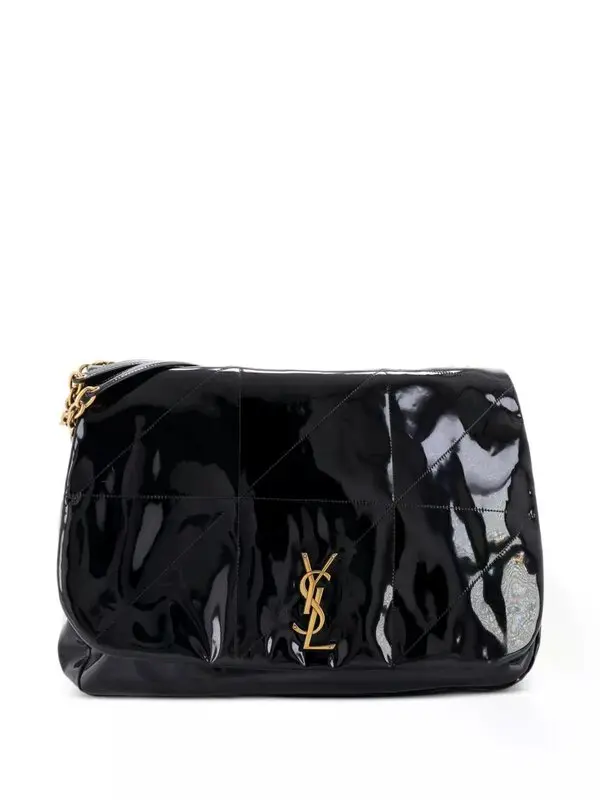 Saint Laurent Jamie 4.3 Quilted Patent Large Shoulder Bag - Black