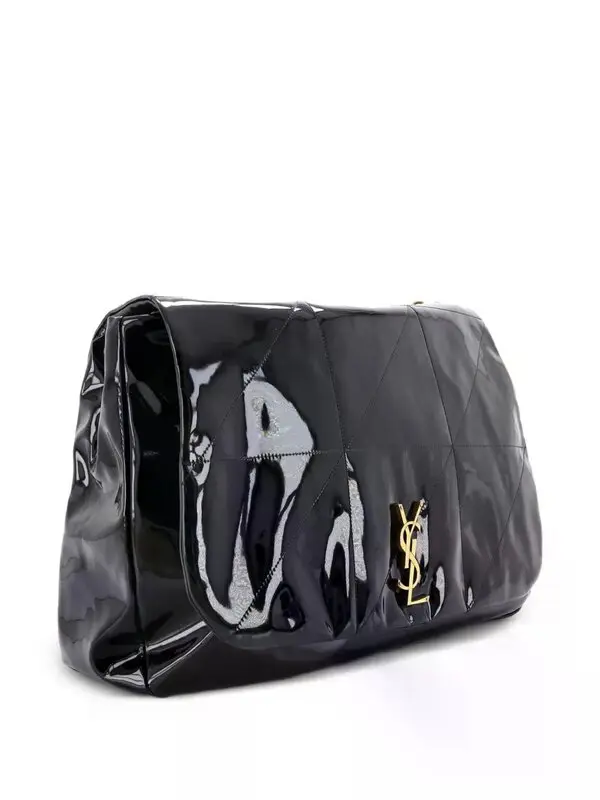 Saint Laurent Jamie 4.3 Quilted Patent Large Shoulder Bag - Black