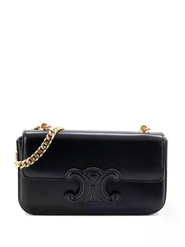 Celine Triomphe Chain Leather Shoulder Bag