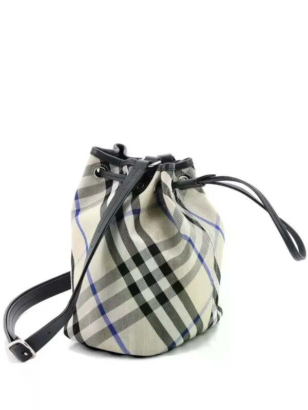 Burberry Vintage Check Canvas Mini Bucket Bag