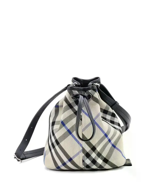 Burberry Vintage Check Canvas Mini Bucket Bag