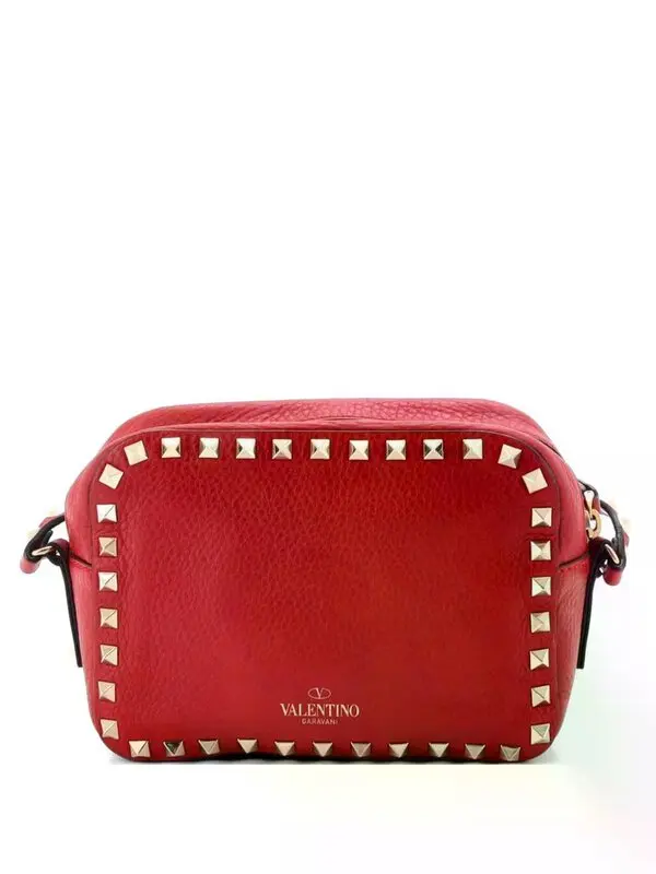 Valentino Garavani Rockstud Camera Leather Crossbody Bag - Red