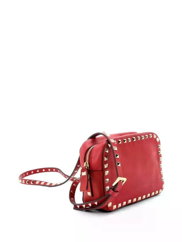 Valentino Garavani Rockstud Camera Leather Crossbody Bag - Red