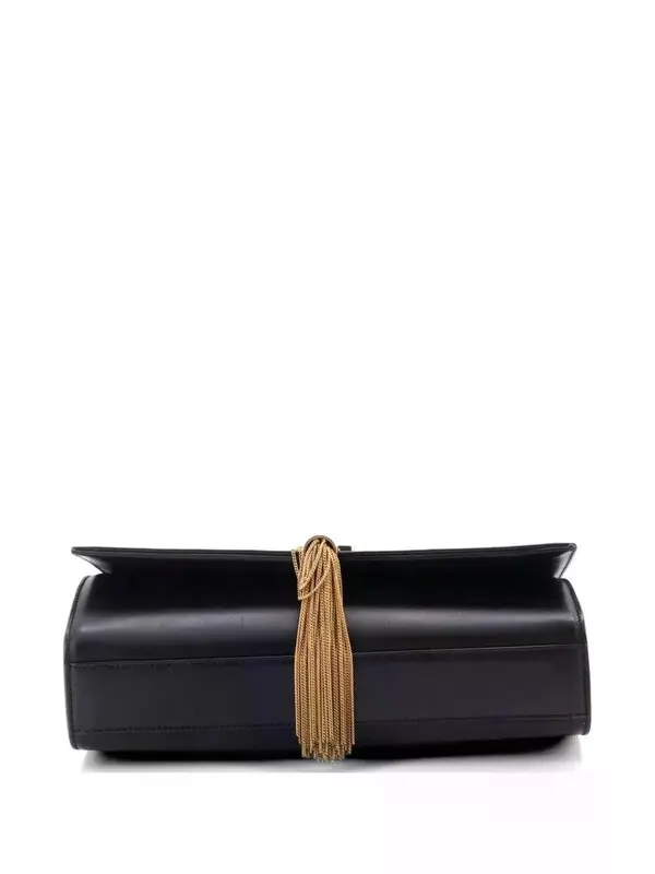 Saint Laurent Monogram Tassel Leather Medium Crossbody Bag - Black