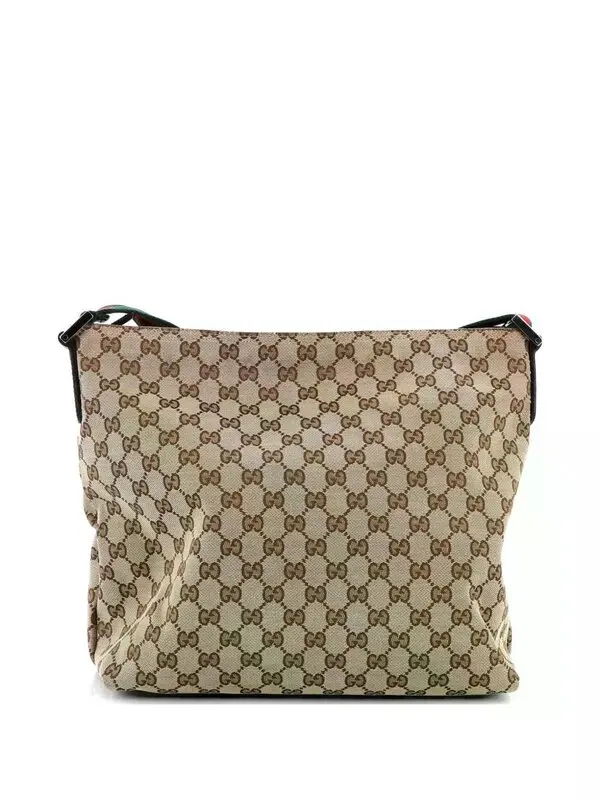 Gucci Gg Canvas Web Messenger Crossbody Bag