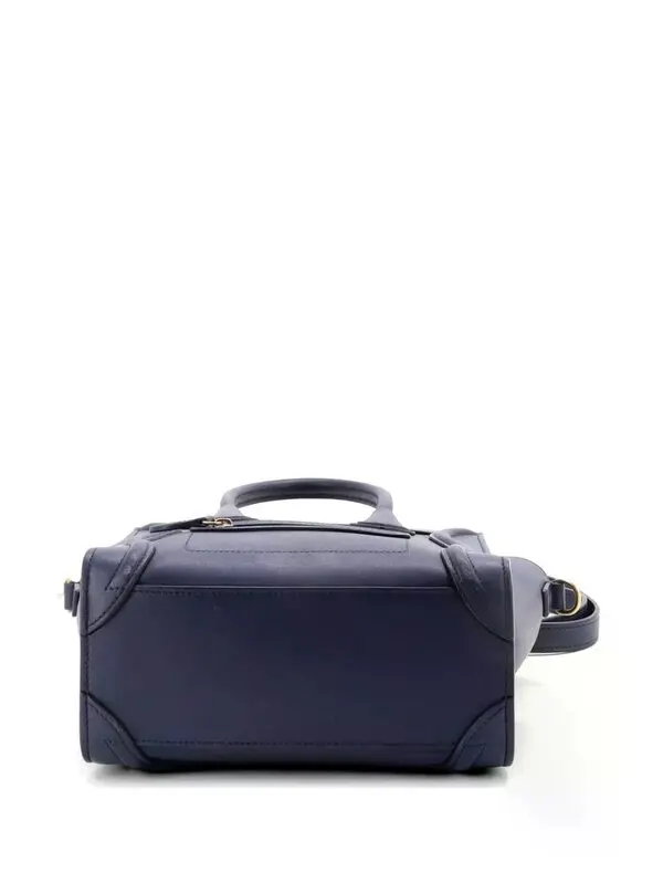 Celine Luggage Bag Smooth Leather Nano Crossbody Bag - Blue