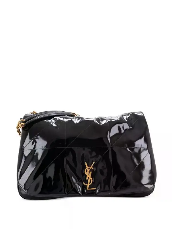 Saint Laurent Jamie 4.3 Quilted Patent Large Shoulder Bag - Black