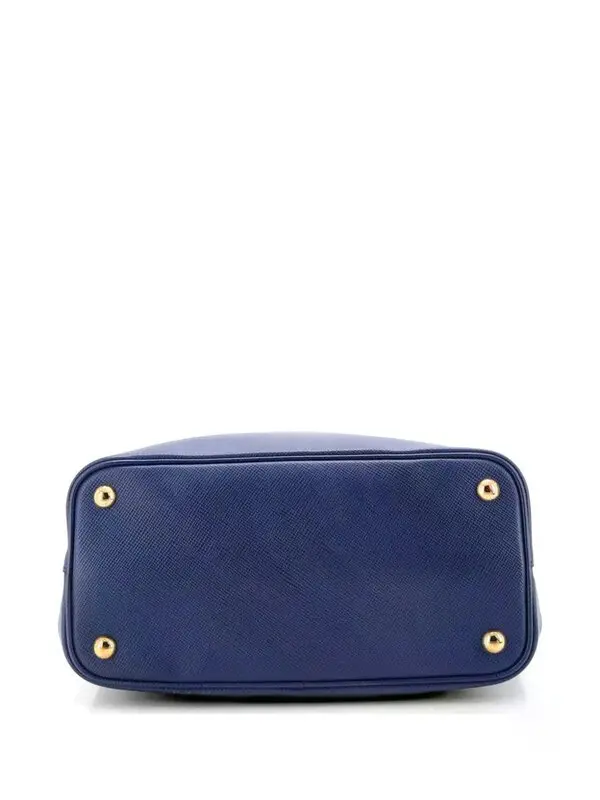 Prada Panier Saffiano Leather Large Bucket Bag - Blue