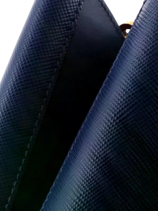 Prada Panier Saffiano Leather Large Bucket Bag - Blue