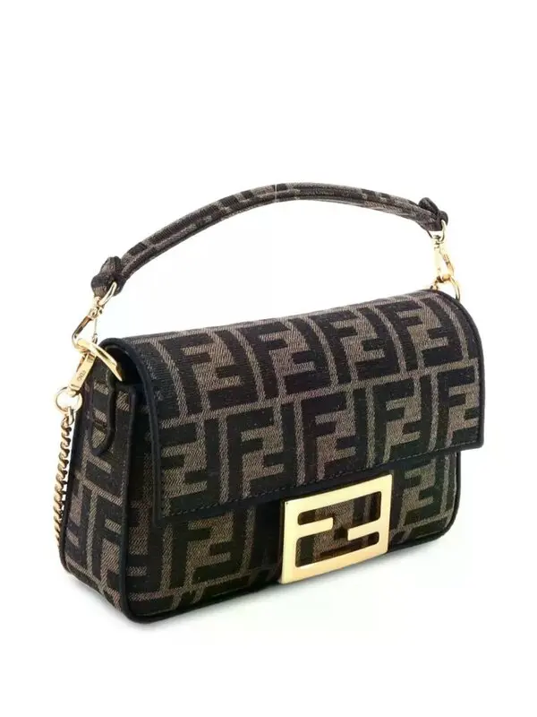 Fendi Zucca Canvas Mini Baguette Crossbody Bag - Brown