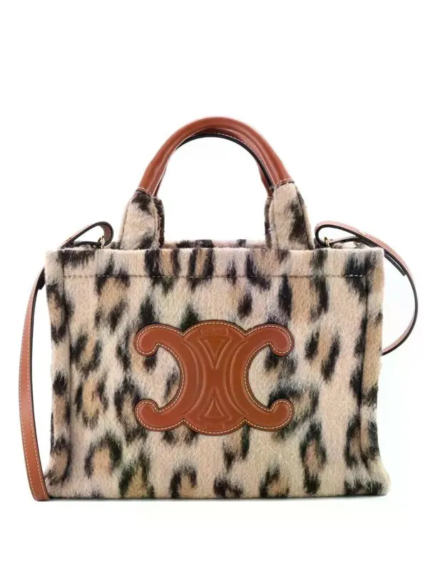 Celine Cabas Thais Printed Wool Small Tote Bag - Multicolour