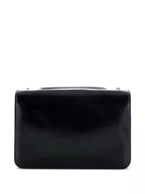 Gucci Interlocking Patent Medium Shoulder Bag - Black