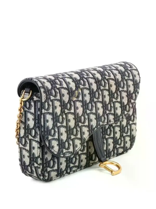Dior Saddle Chain Clutch Bag - Blue