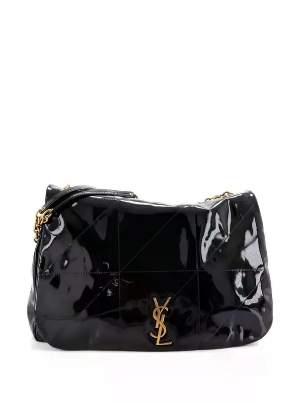 Saint Laurent Jamie 4.3 Quilted Patent Large Shoulder Bag - Black