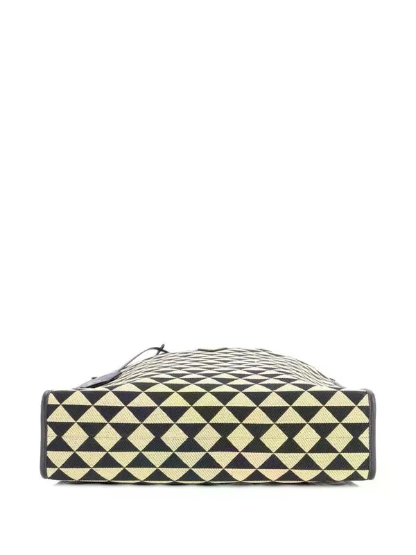 Prada Symbole Shopper Jacquard Large Tote Bag - Black