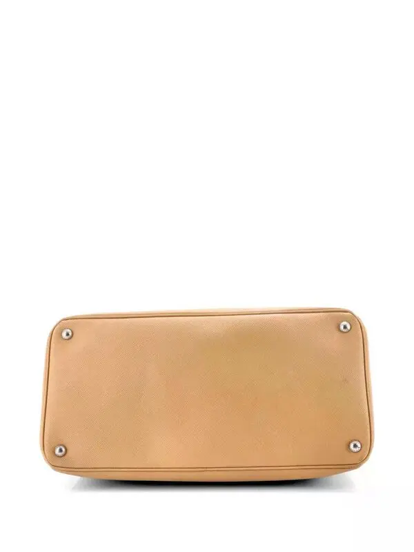 Prada Twin Saffiano Leather Tote Bag - Neutrals