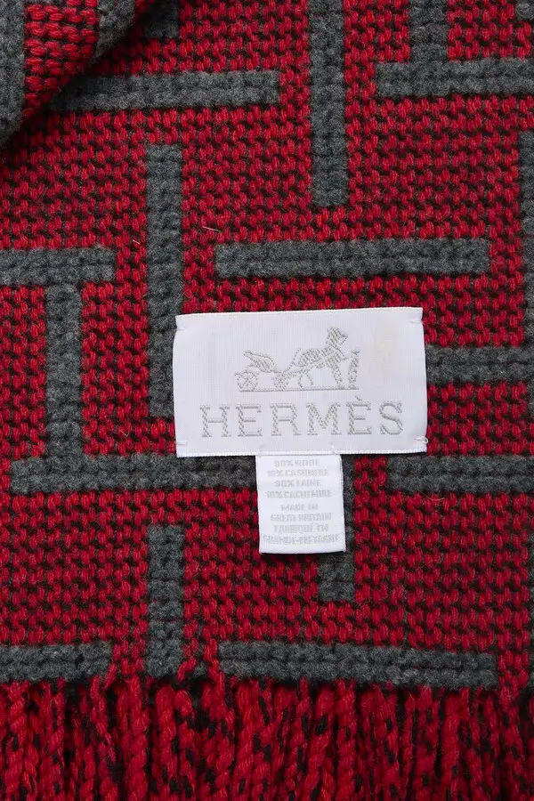 Hermès Red Wool Avalon Blanket