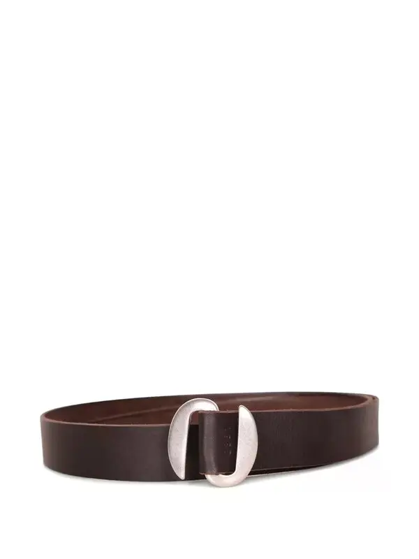 Orciani Suede Double Oval-buckle Belt - Brown