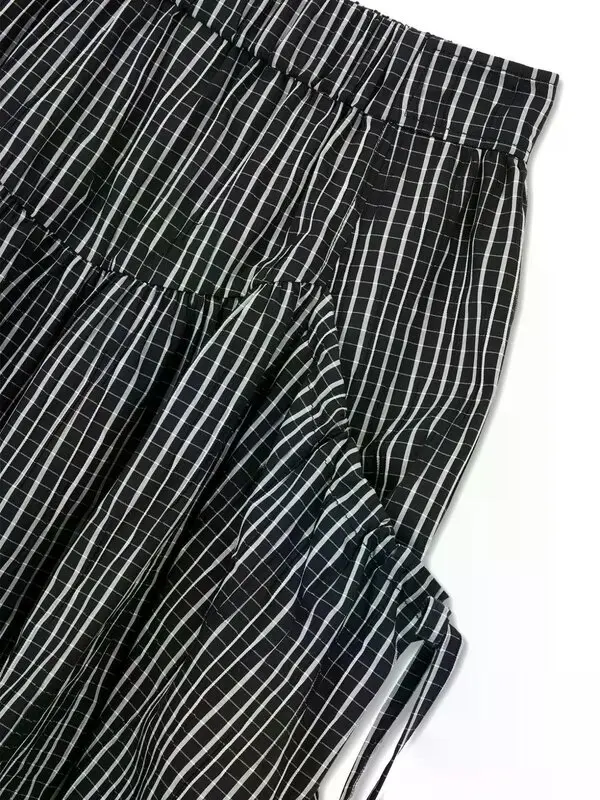 STUDIO TOMBOY Check Drawstring Midi Skirt