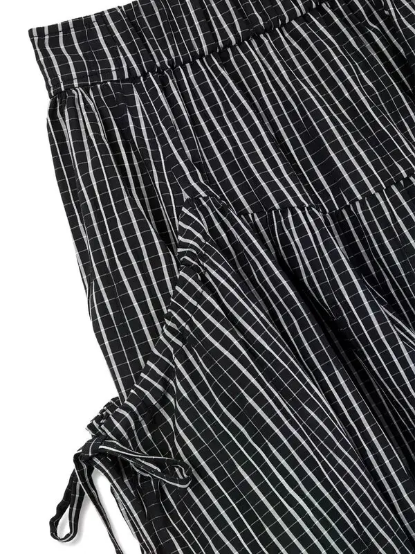 STUDIO TOMBOY Check Drawstring Midi Skirt