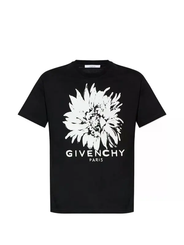 Givenchy Floral-print Logo-print T-shirt