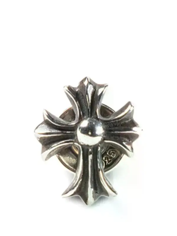 Chrome Hearts Tone Cross Motif Stud Earring - Silver