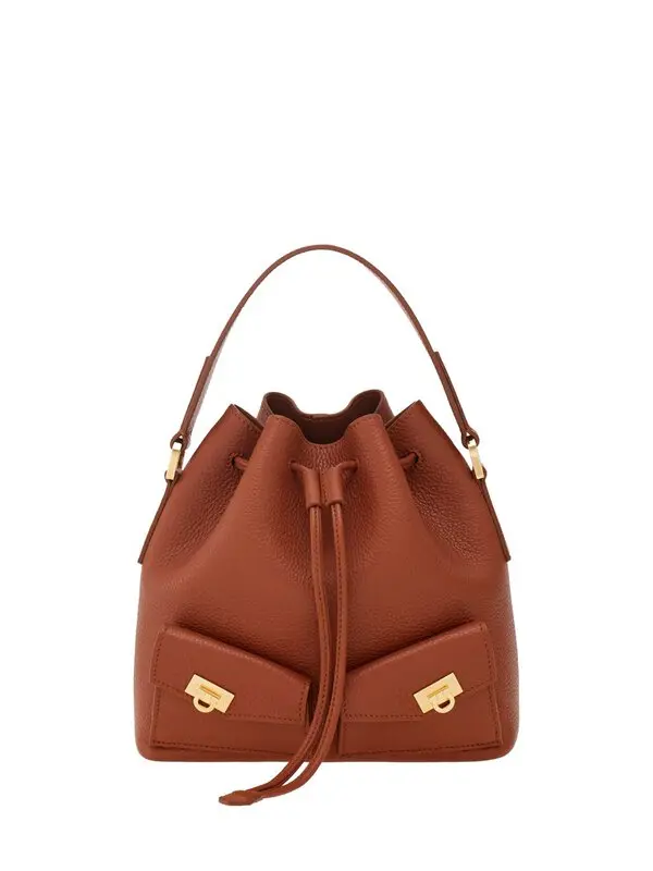 FERRAGAMO Multi Pocket Bucket Bag - Brown