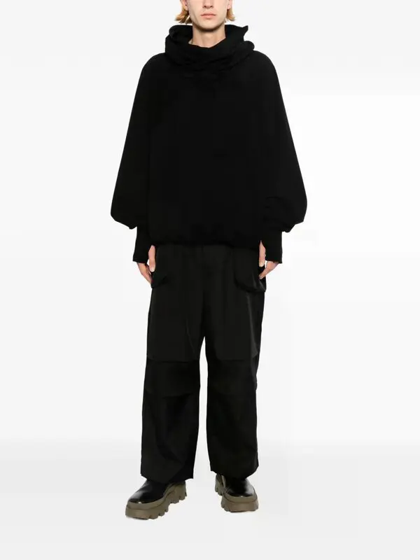 JULIUS Draped Neck Hoodie