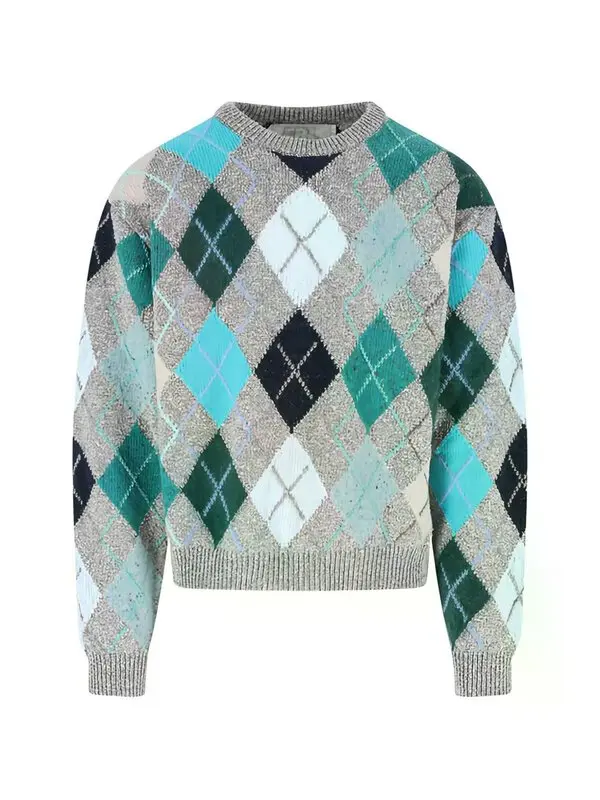 ERL Argyle Crew-neck Sweater