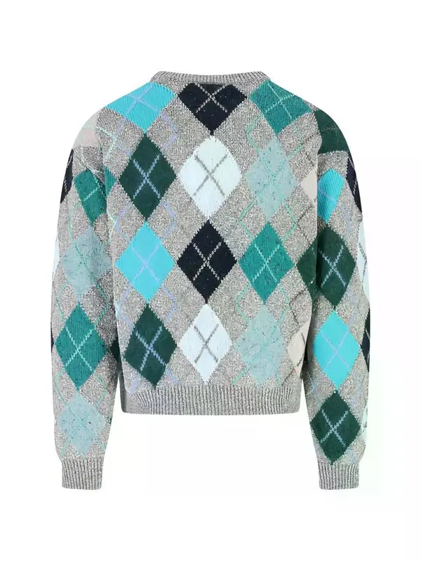 ERL Argyle Crew-neck Sweater