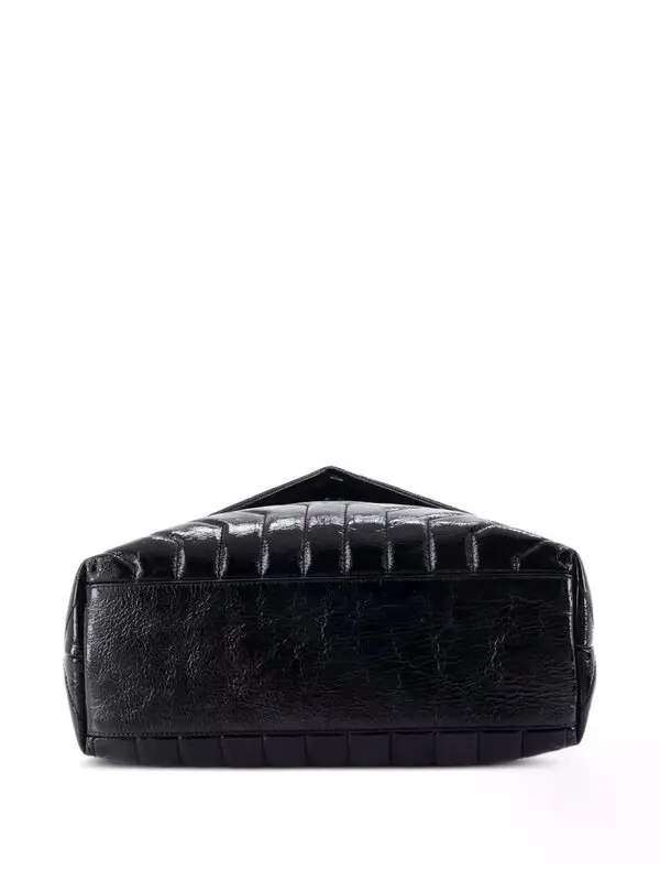 Saint Laurent Loulou Matelassé Chevron Patent Medium Shoulder Bag