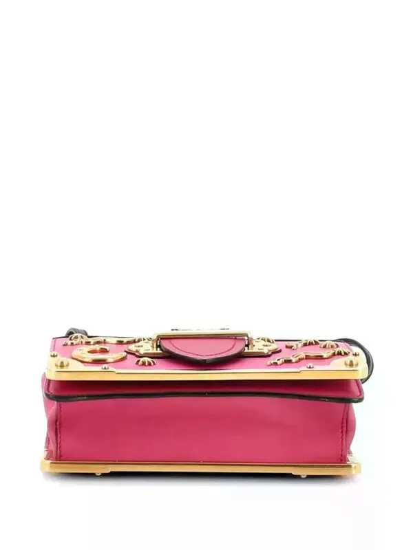 Prada Cahier Embellished Leather Small Crossbody Bag