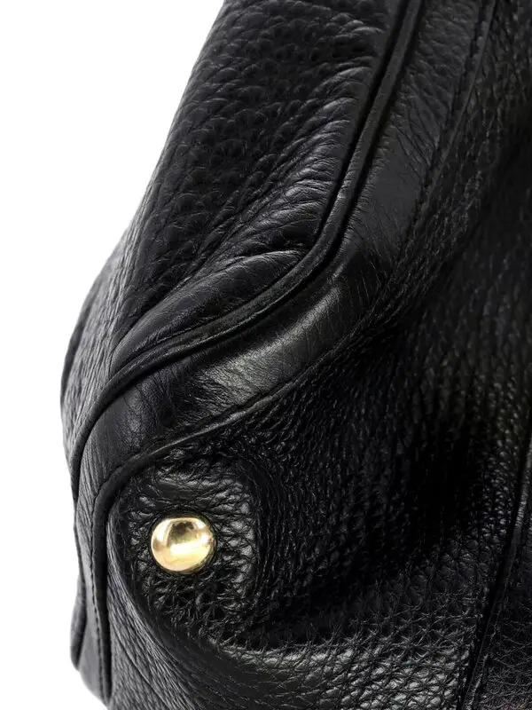 Gucci Vintage Web Boston Bag Leather Medium Satchel