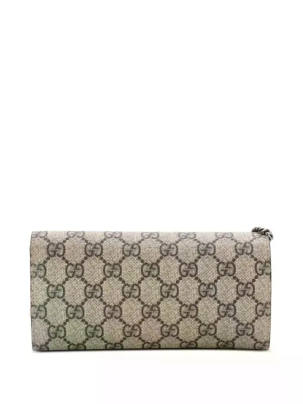 Gucci Dionysus Chain Wallet Gg Coated Canvas Long Clutch Bag