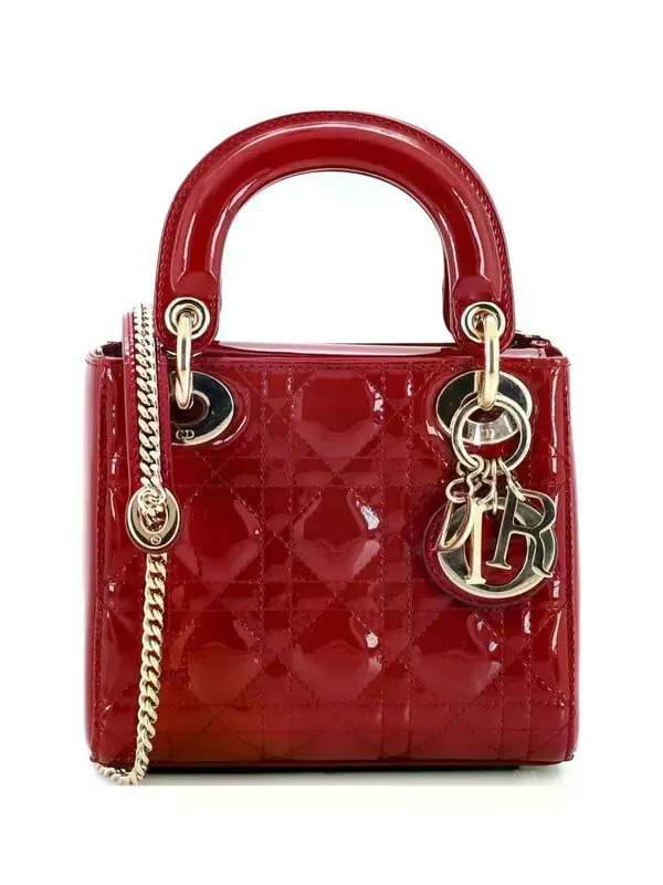Dior Lady Chain Bag Mini Satchel - Red