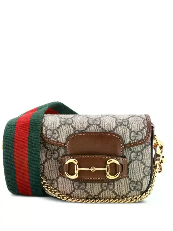 Gucci Horsebit 1955 Flap Wallet With Strap Bag - Brown