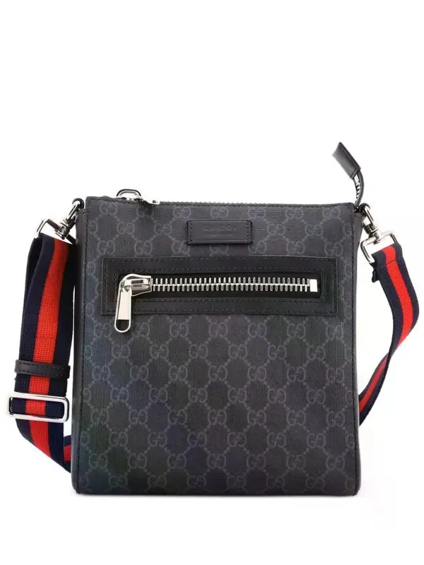 Gucci Gg Coated Canvas Web Stripe Messenger Bag