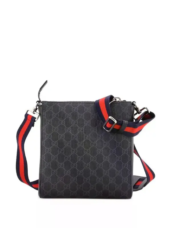 Gucci Gg Coated Canvas Web Stripe Messenger Bag
