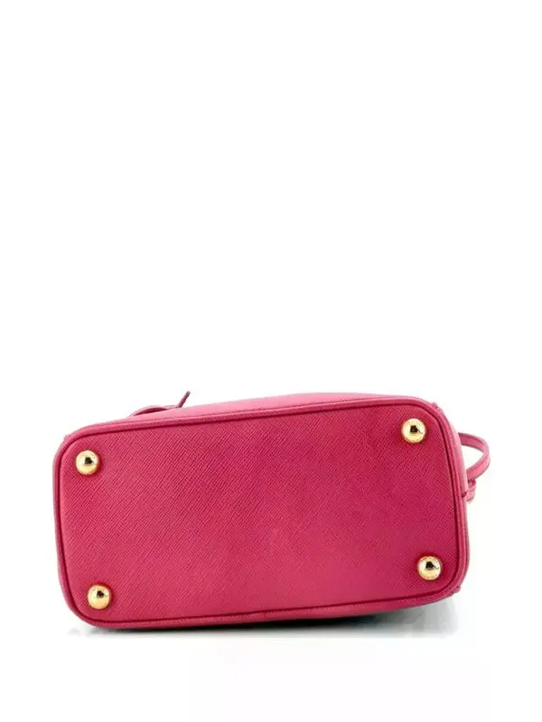 Prada Galleria Double Zip Saffiano Leather Mini Crossbody Bag - Pink