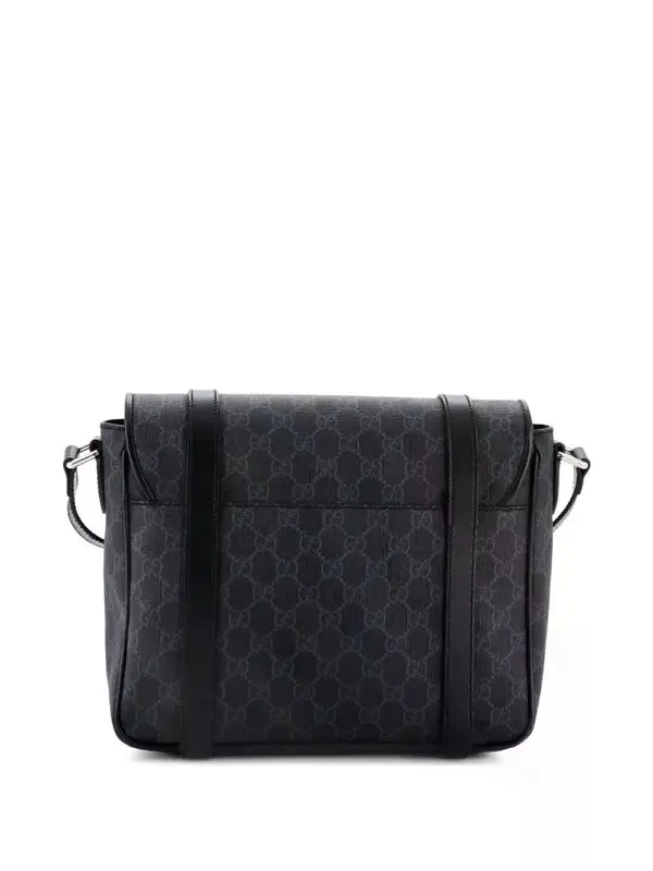 Gucci Gg Coated Canvas Leather Messenger Bag
