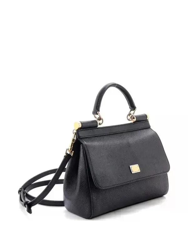 Dolce & Gabbana Miss Sicily Leather Small Satchel Bag